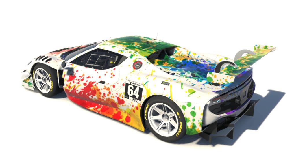 Pop Art "splash" Ferrari 296 GT3 by Max Lesprillier - Trading Paints