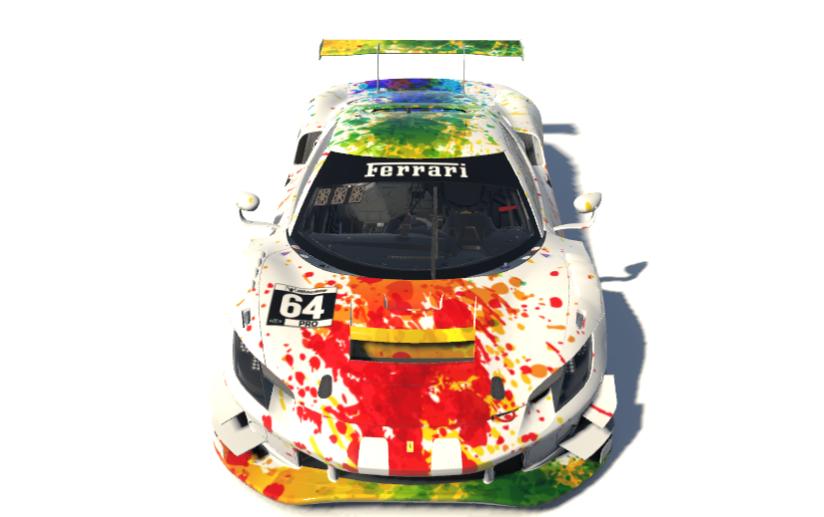 Pop Art "splash" Ferrari 296 GT3 by Max Lesprillier - Trading Paints