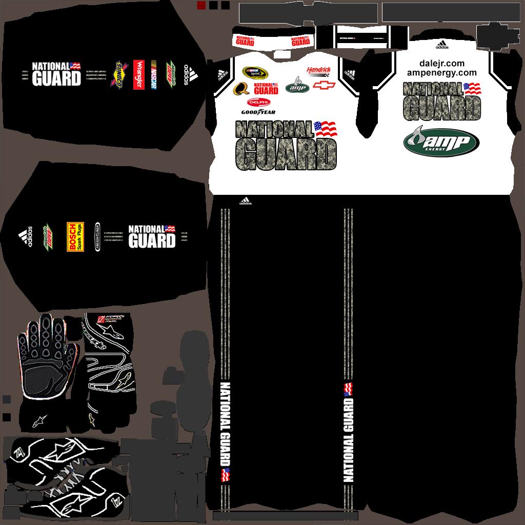 2008 Dale Earnhardt Jr 88 National Guard AMP Energy Camo Addias Suit by ...