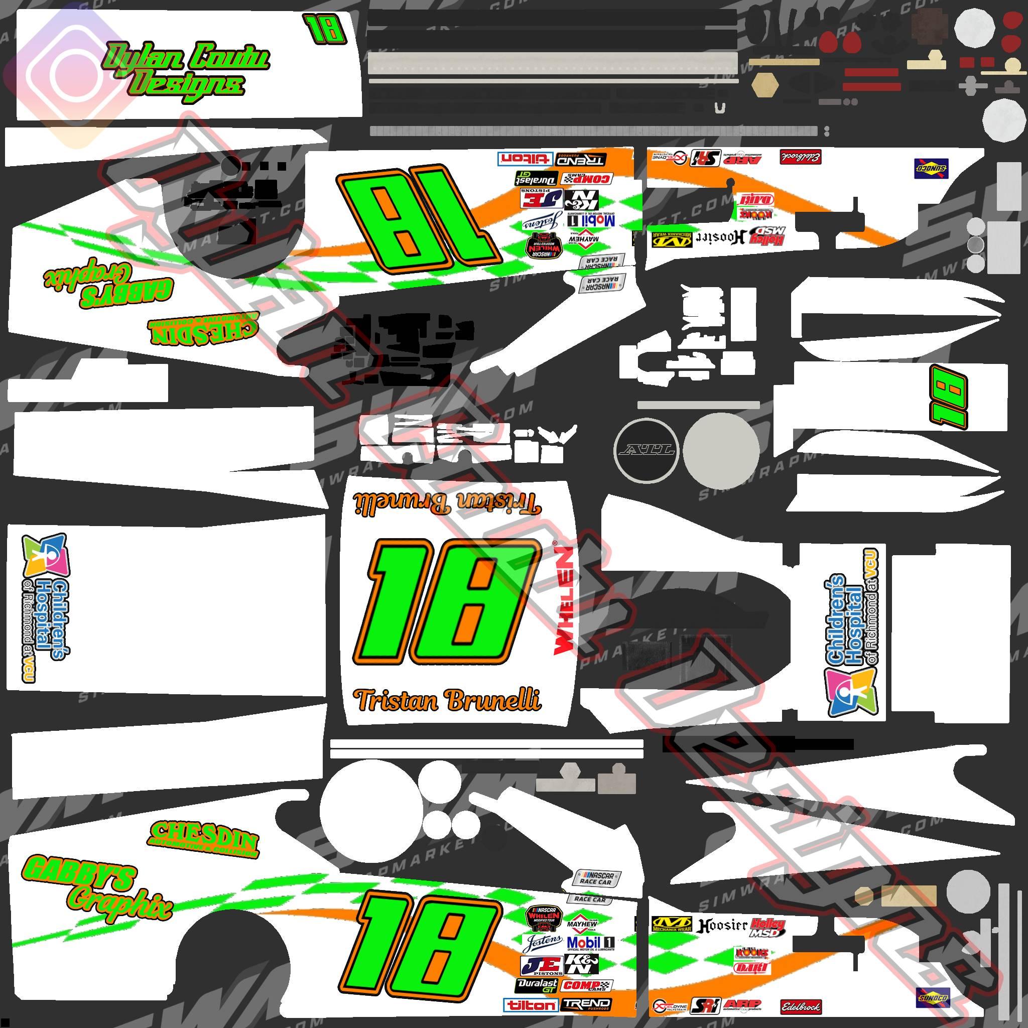 Tristan Brunelli, Dylan Coutu Designs White SK Modified by Dylan Coutu ...