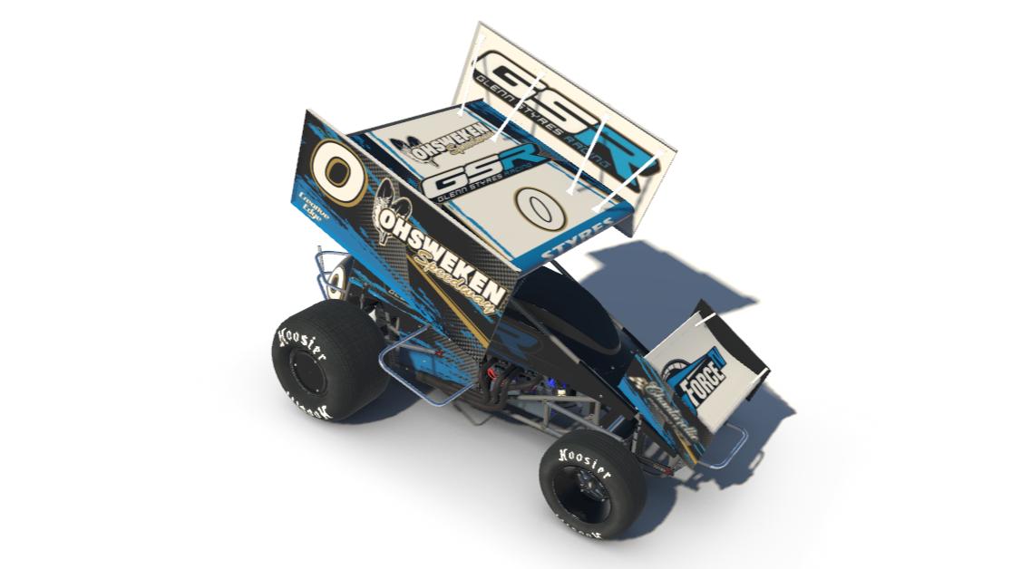 Glenn Styres Racing 24 Dirt Sprint With Numbers by Rob Hill - Trading ...