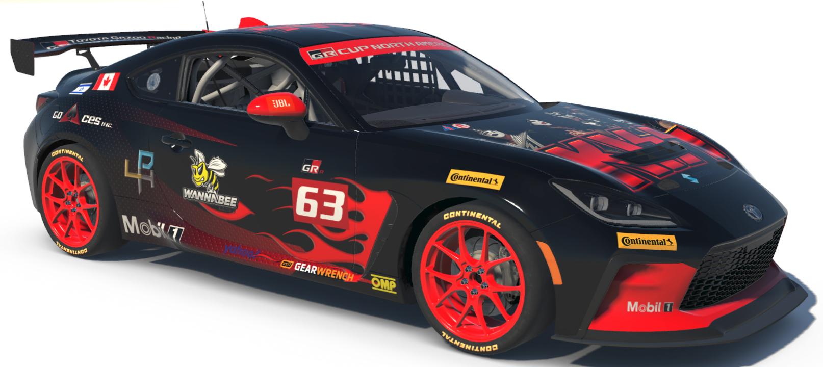 KISS Red Toyota GR86 by Blake Madew - Trading Paints