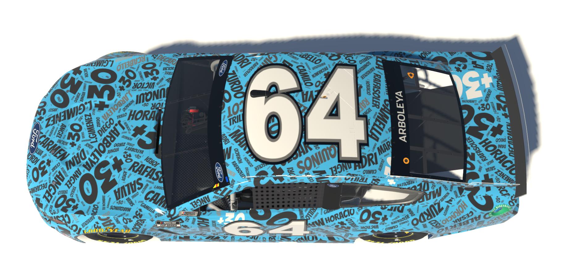 NASCAR Ford Mustang Gen 6 md30 nube nombres azul by Jesús Arboleya ...