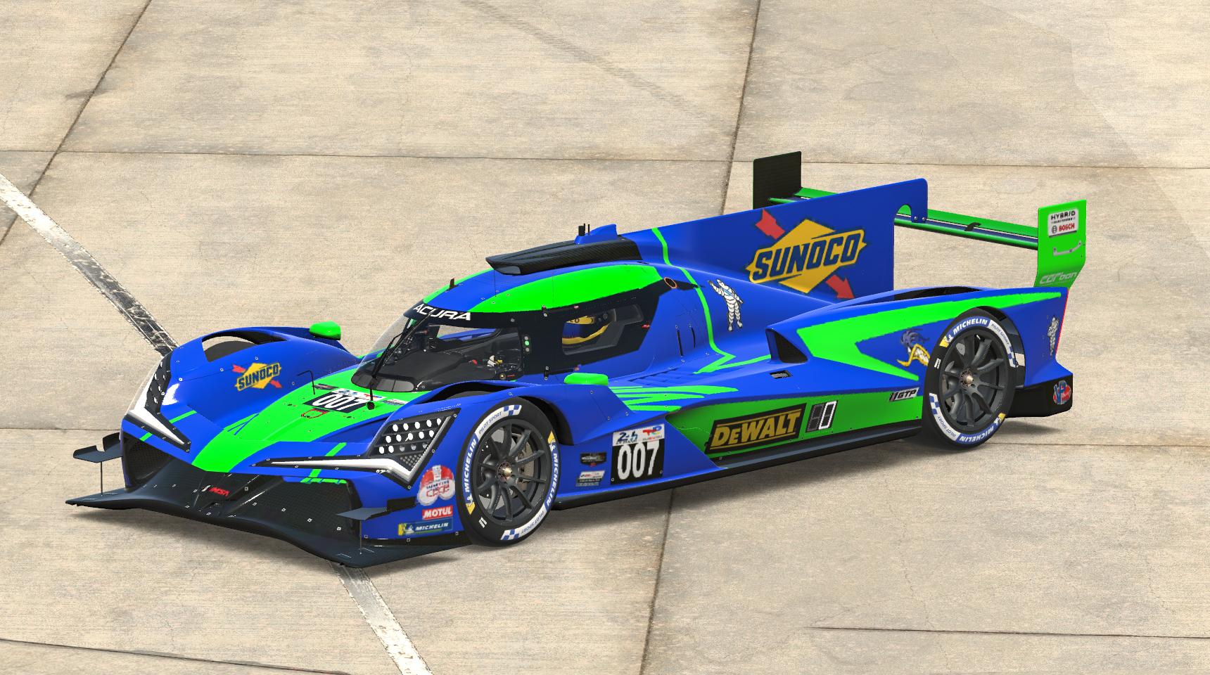Sunoco Acura ARX06 GTP blue green by Mike Riedner - Trading Paints