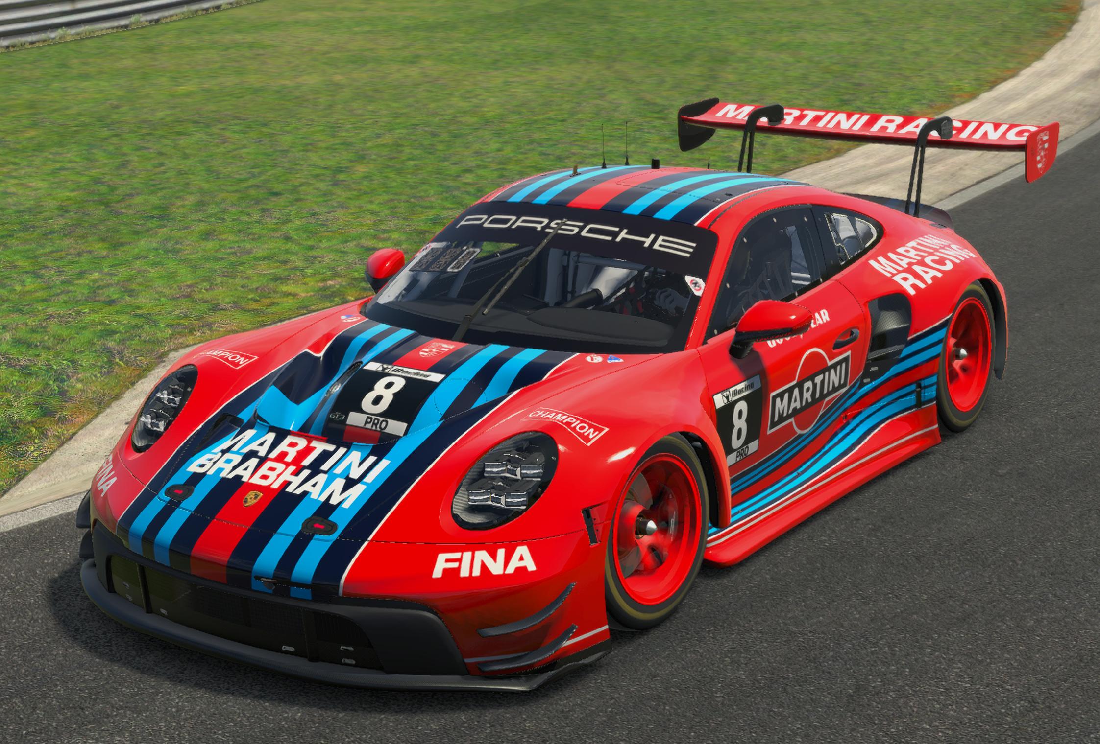 1976 Carlos Pace Martini Brabham Throwback Porsche 992r GT3 R by Corey ...