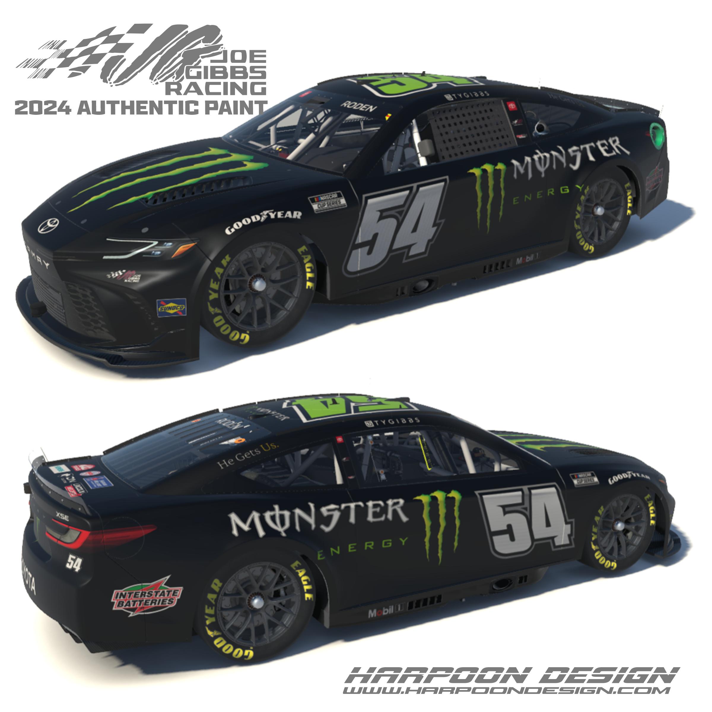 2024 Ty Gibbs Monster Camry No Num by Brantley Roden - Trading Paints