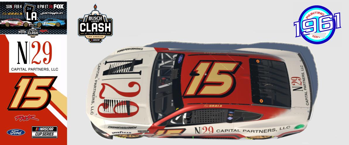 2024 RWR # 15 Kaz Grala / N29 Capital Partners Ford Mustang for the ...