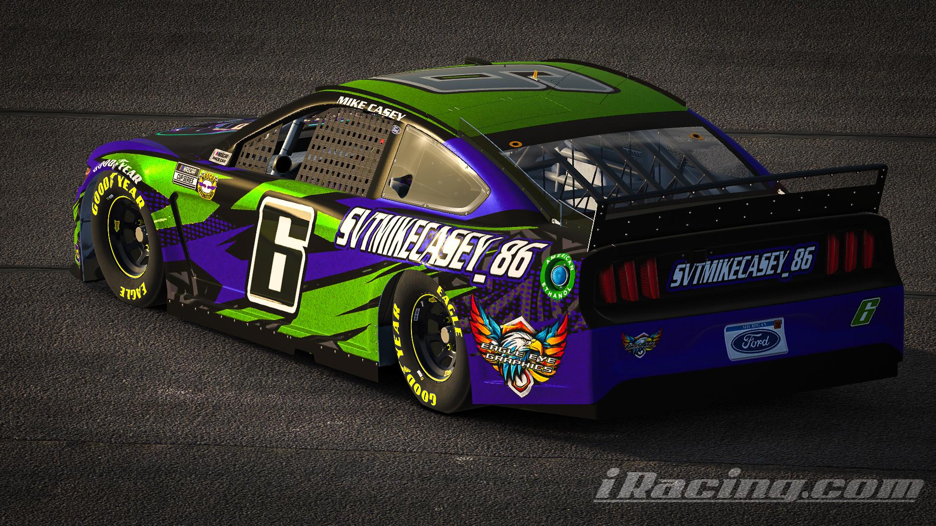 Mike Casey Gen 6 Mustang Purple & Green by Randy B. - Trading Paints