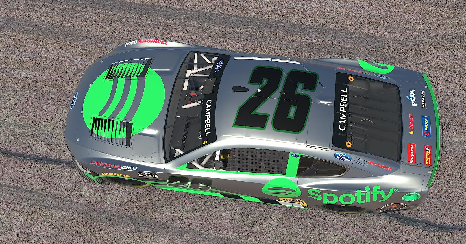 Spotify 24 Cup Car CHROME by Chance Campbell - Trading Paints