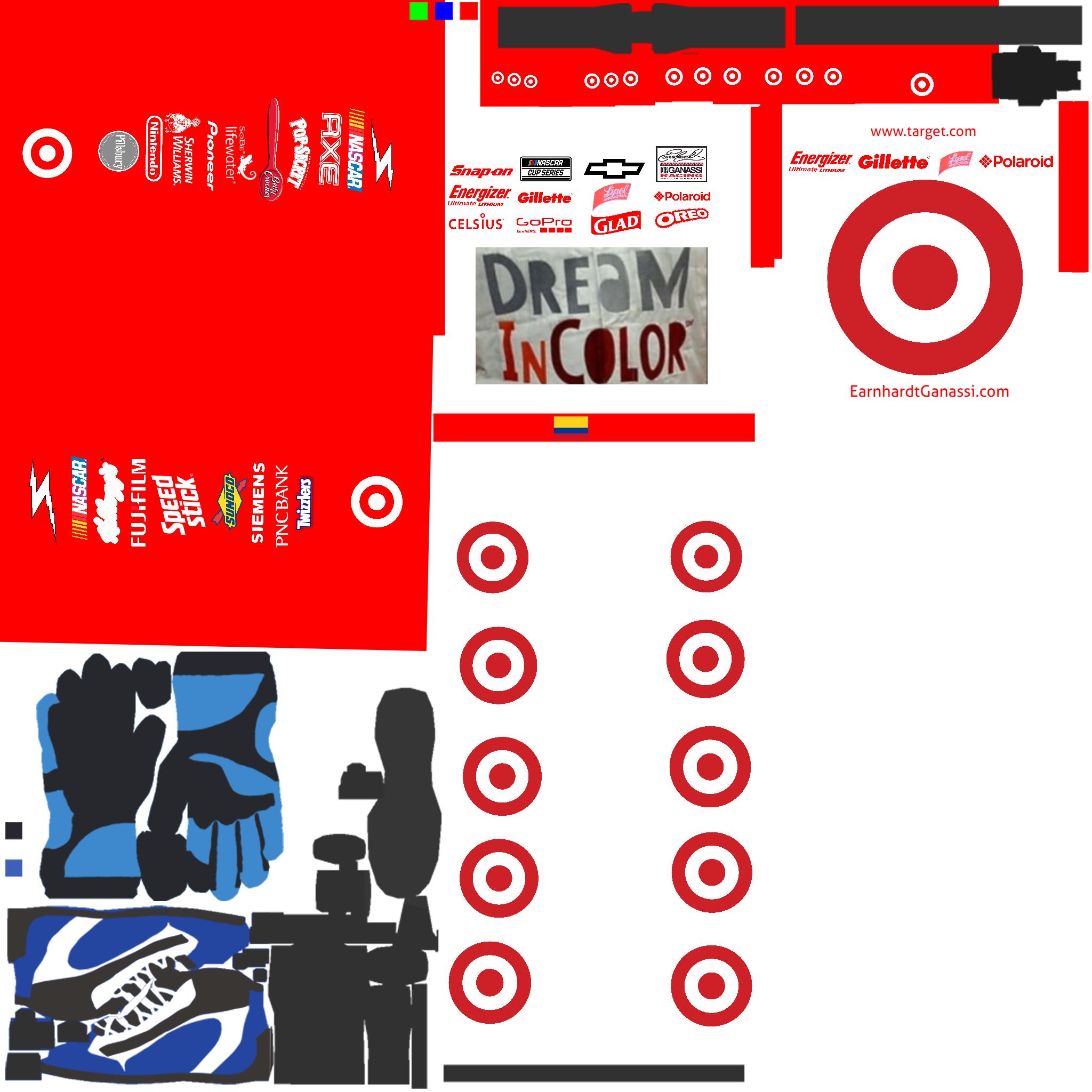 Juan Pablo Montoya Target & Dream In Color 2009 Dickies 500 firesuit ...