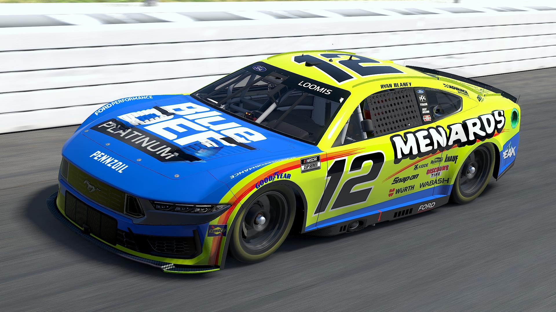 Ryan Blaney #12 Menards/Blue Def 2024 by Colton Loomis - Trading Paints