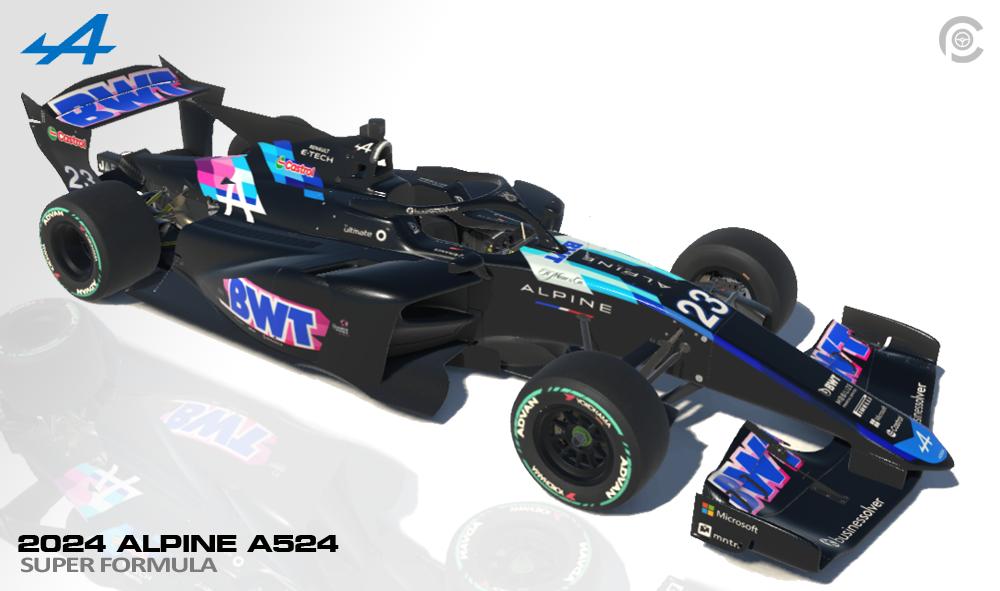 2024 Alpine A524 Blue SF23 by Paul R Chaloner - Trading Paints