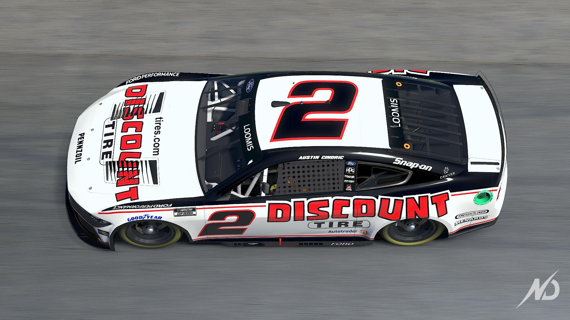 Austin Cindric #2 Discount Tire 2024 by Colton Loomis - Trading Paints