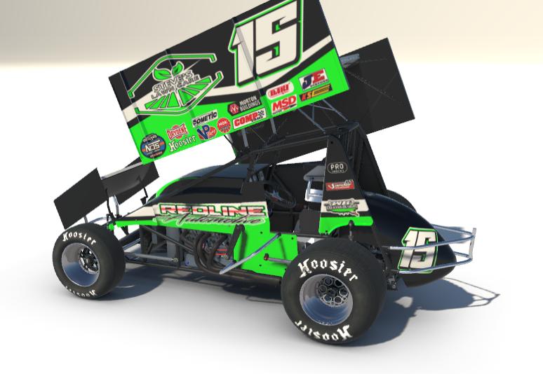 Steven Stefanski BLK GRN WHT Sprint by Wade B. - Trading Paints