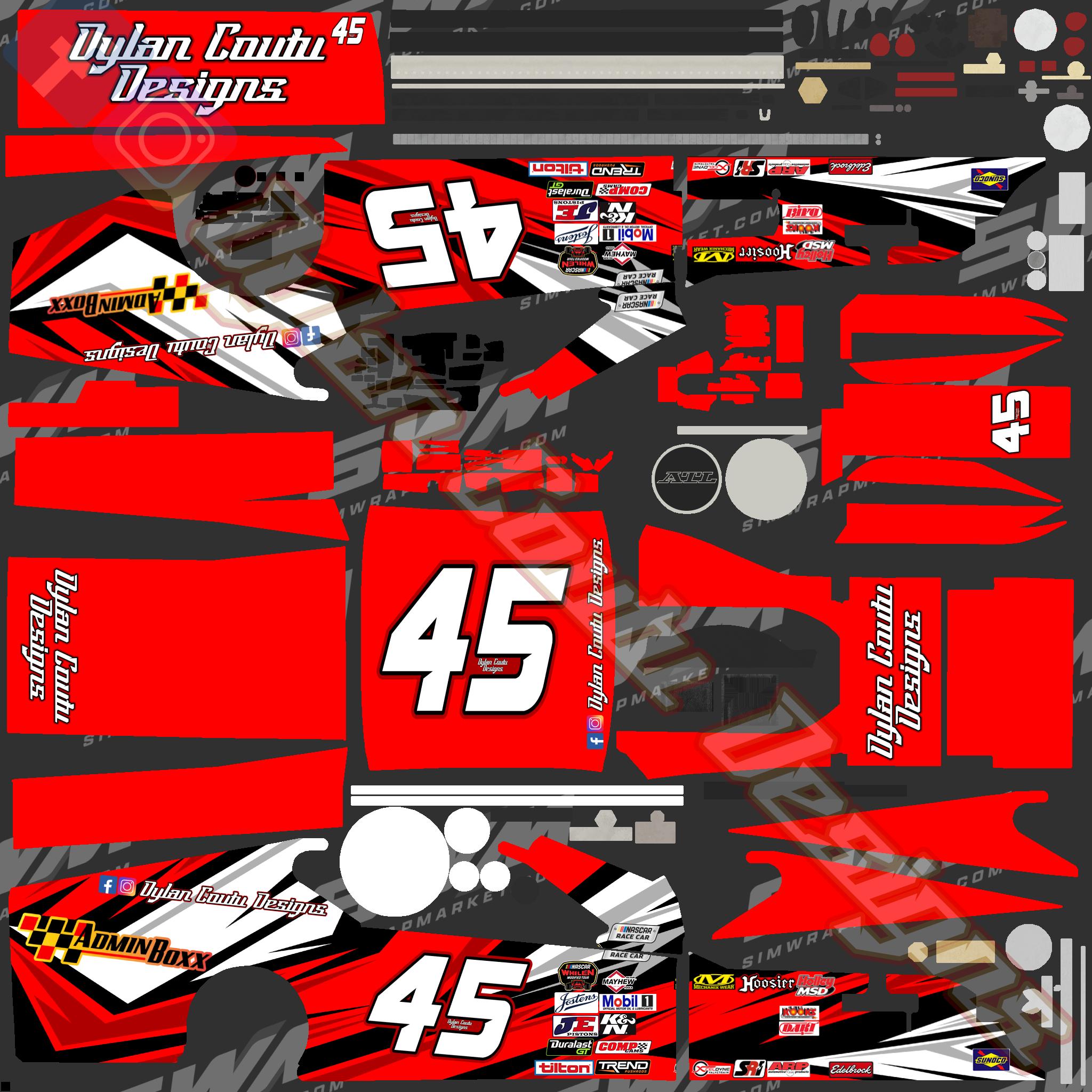 #45 Dylan Coutu Designs SK Mod Promo Car by Dylan Coutu - Trading Paints