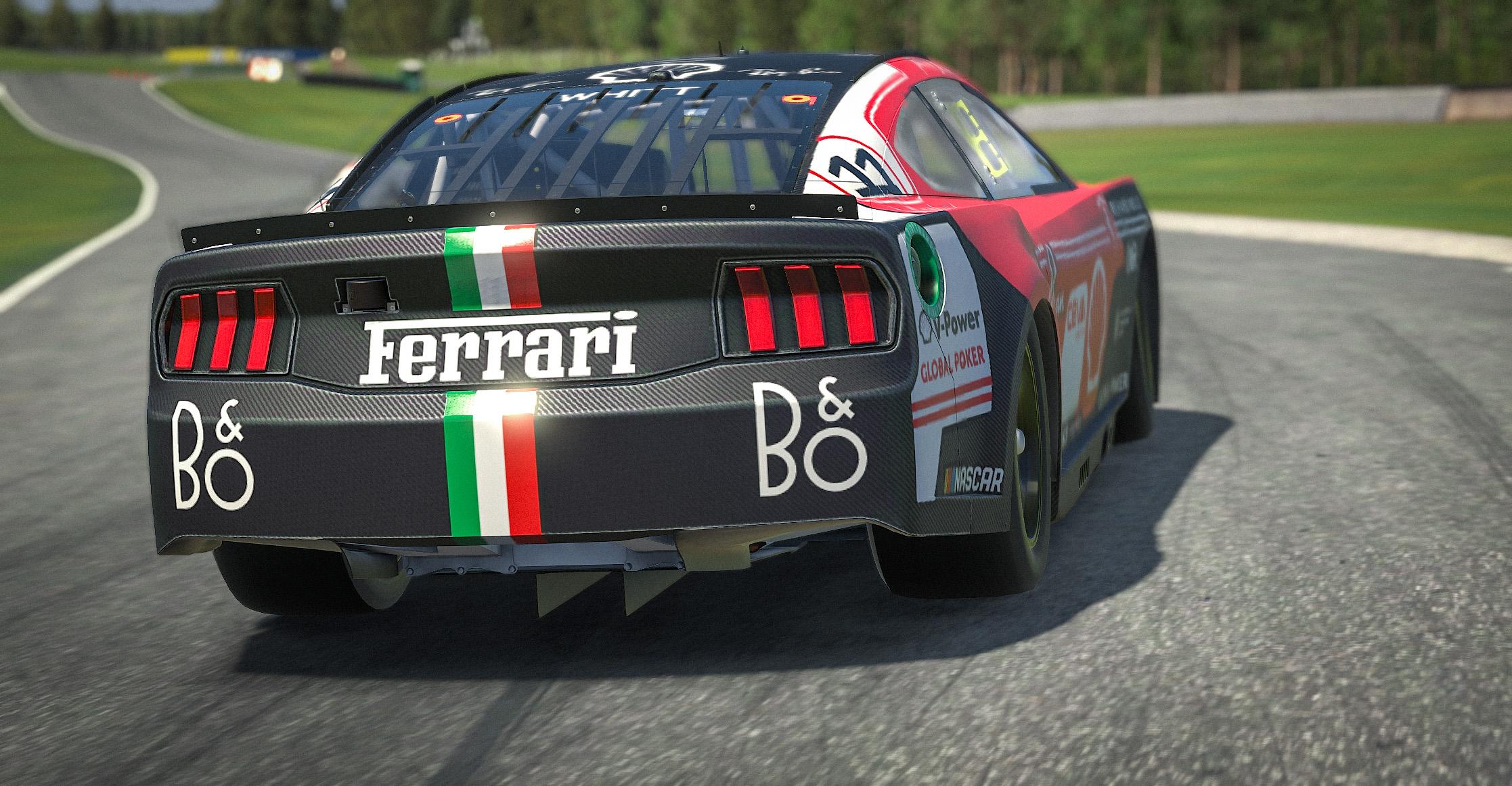 Ferrari Vegas Style NASCAR Ford Mustang GT3 by Alex Whitt - Trading Paints