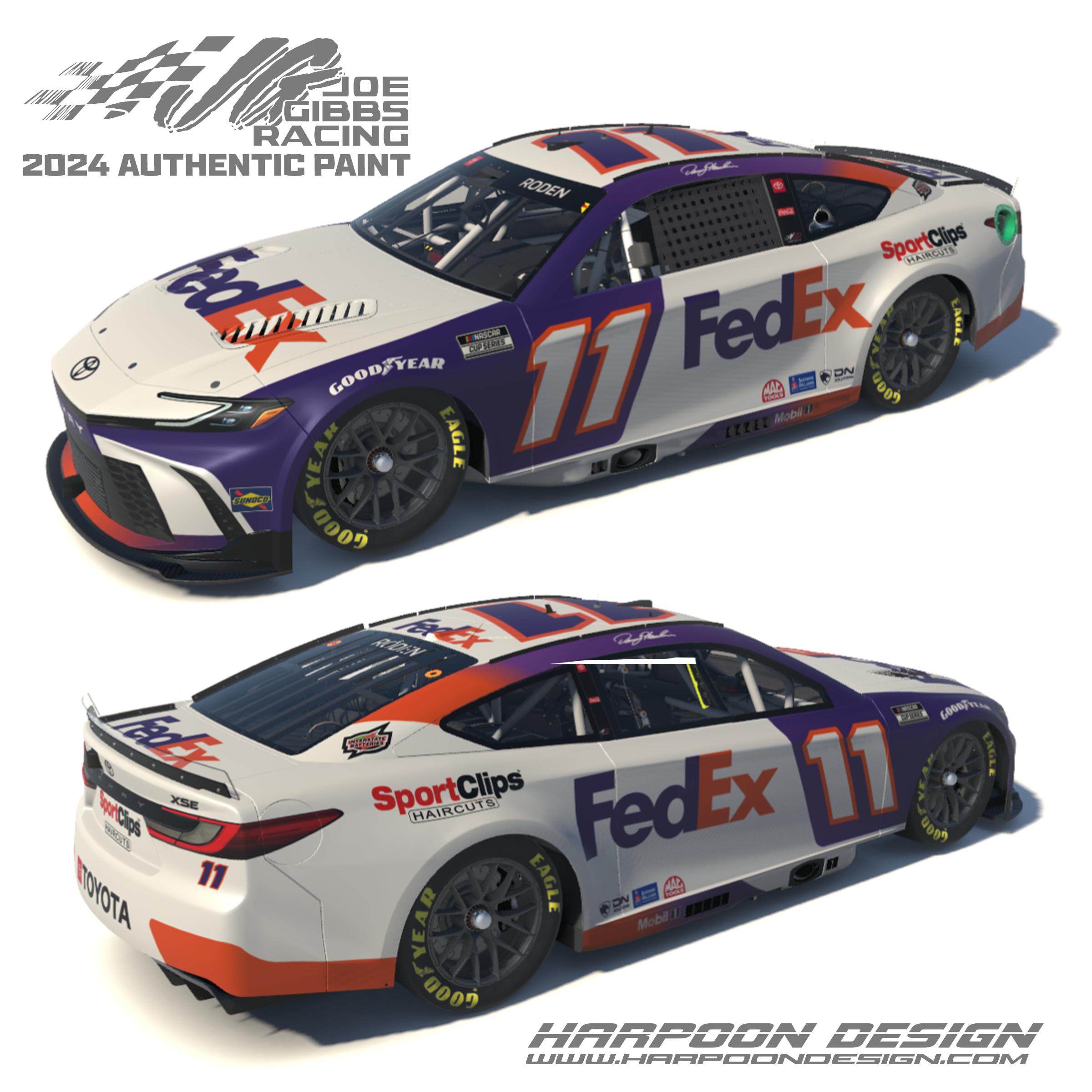 2024 Denny Hamlin FedEx Camry No num by Brantley Roden - Trading Paints