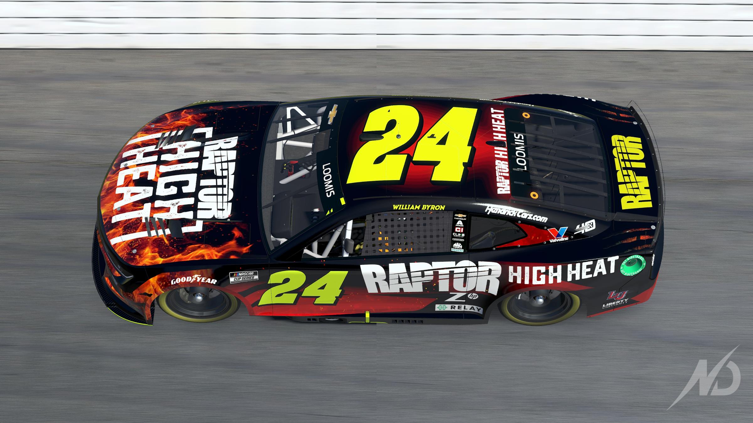 William Byron Raptor High Heat 2024 Sim Stamped by Colton Loomis ...