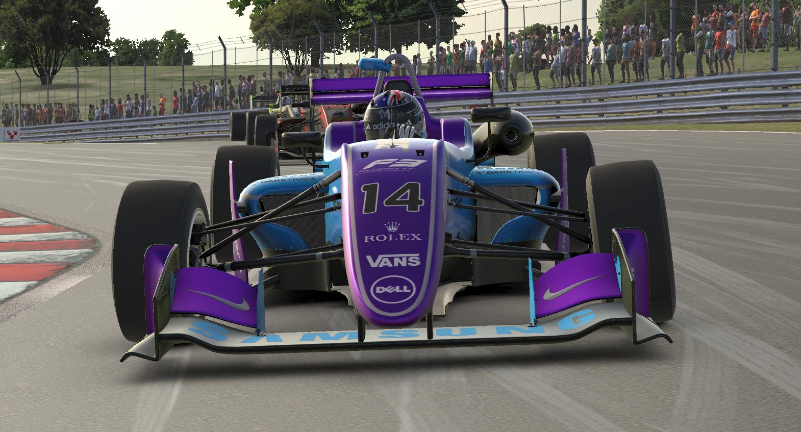 Bin It Racing F3 Mort Blue & Purple by Sam Mort - Trading Paints