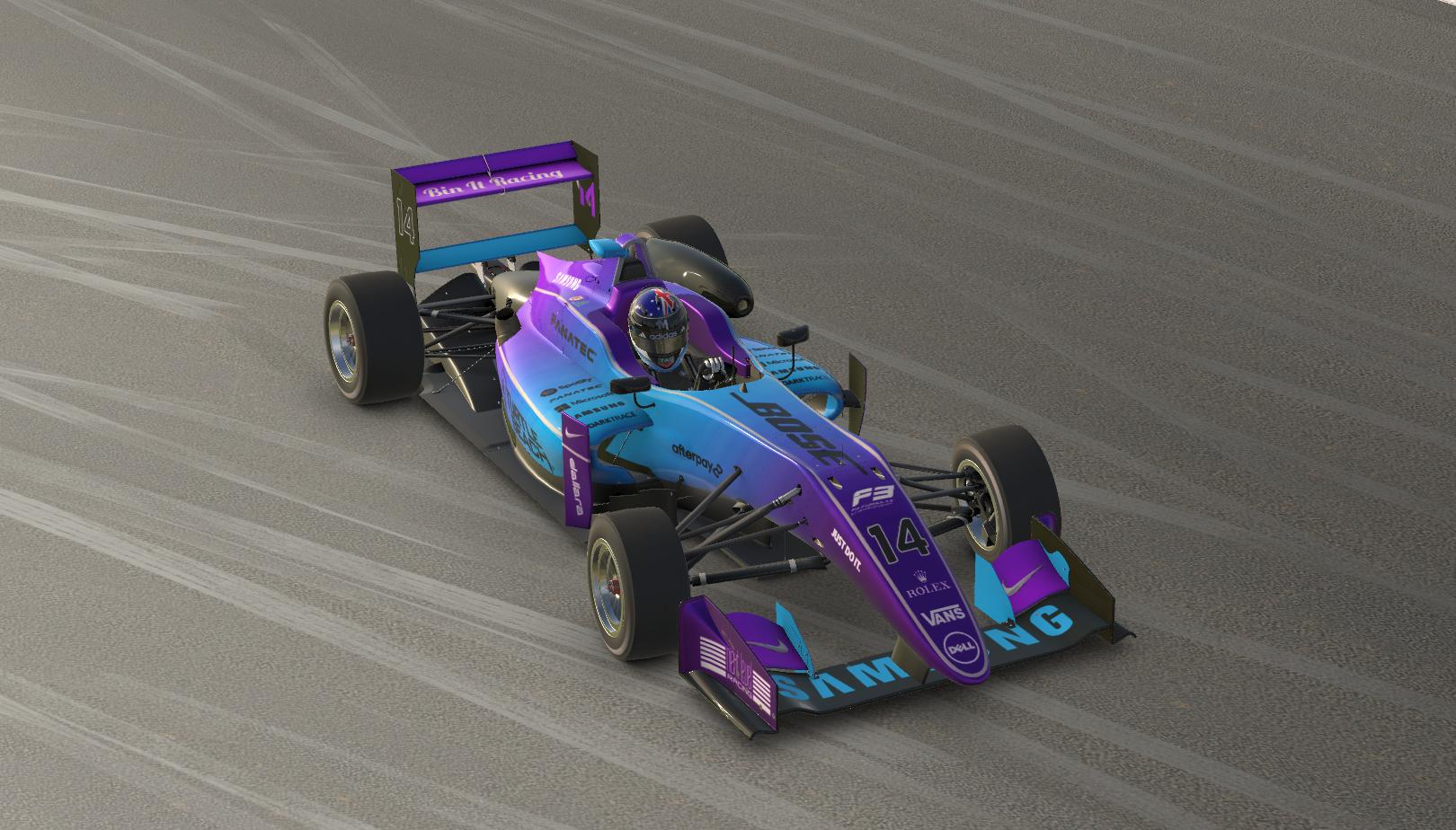 Bin It Racing F3 Mort Blue & Purple by Sam Mort - Trading Paints