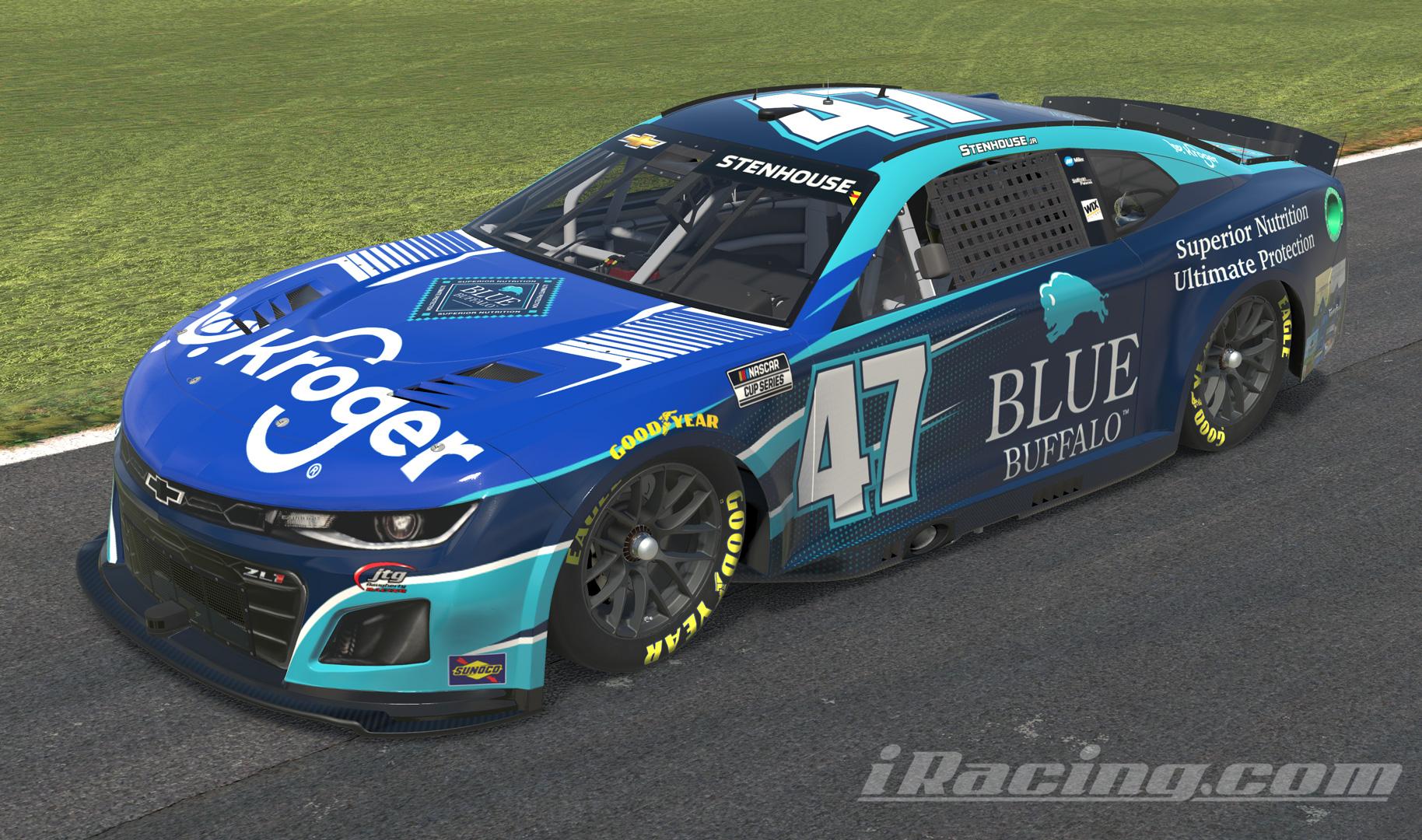 2024 47 Ricky Stenhouse Jr Kroger Blue Buffalo Camaro by Michael ...