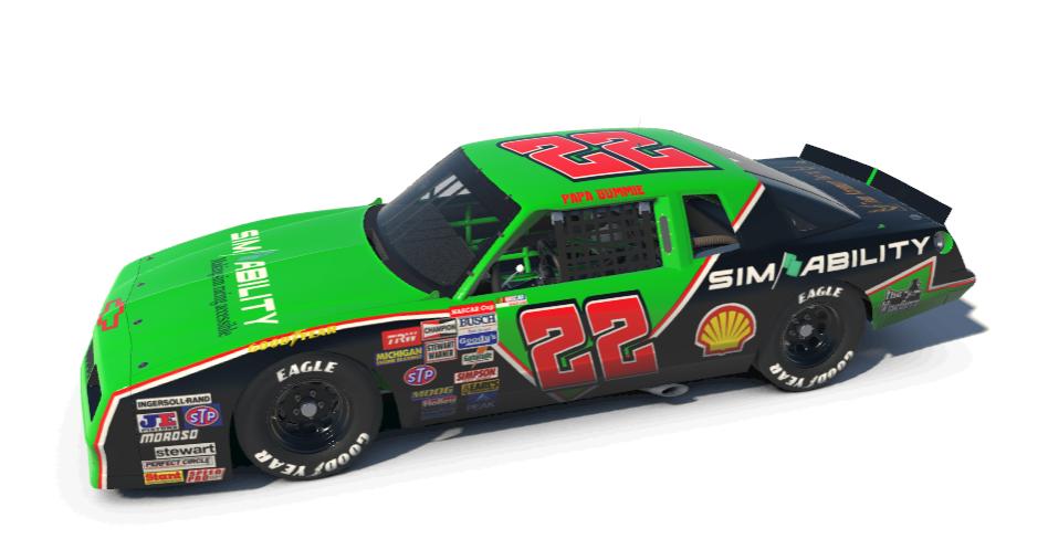 Steven Kiefer SimAbility 87 Monte by Billy Wise - Trading Paints