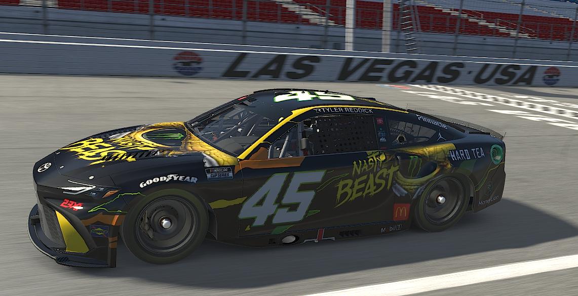 Tyler Reddick #45 Pennzoil 400 Las Vegas Nasty Beast scheme by Alex ...