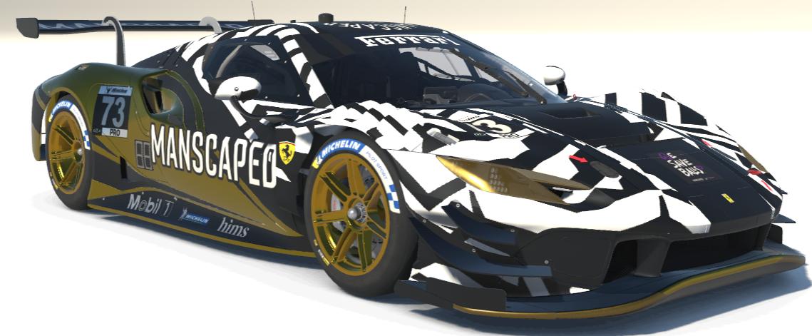 Manscaped Ferrari 296 Black/White Prizm by Aaron M Holroyd - Trading Paints