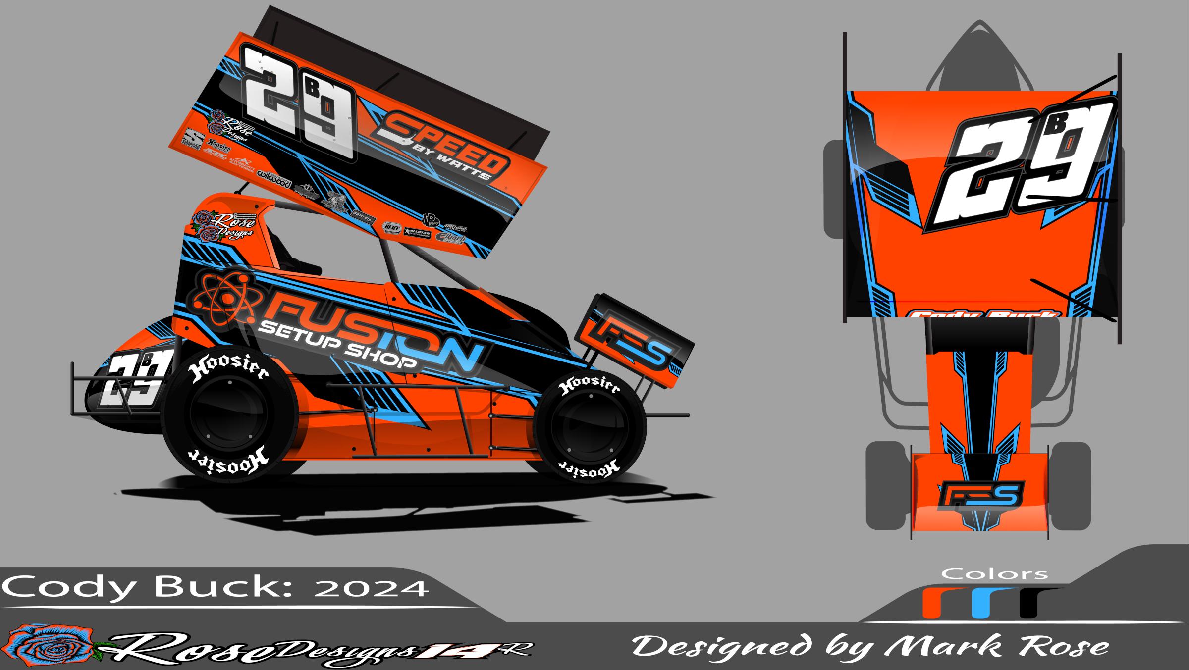 Cody Bucks 2024s2 micro sprint wrap by Mark R Rose - Trading Paints