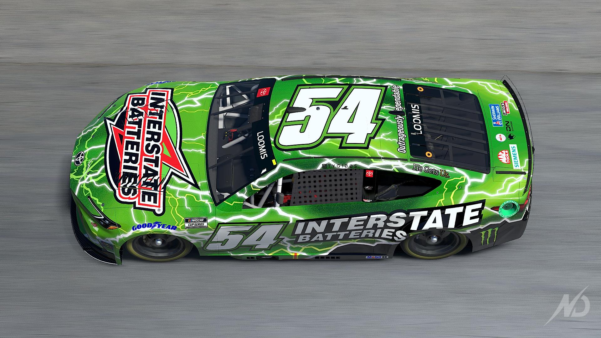 Ty Gibbs Interstate Batteries 2024 Sim Stamped by Colton Loomis ...