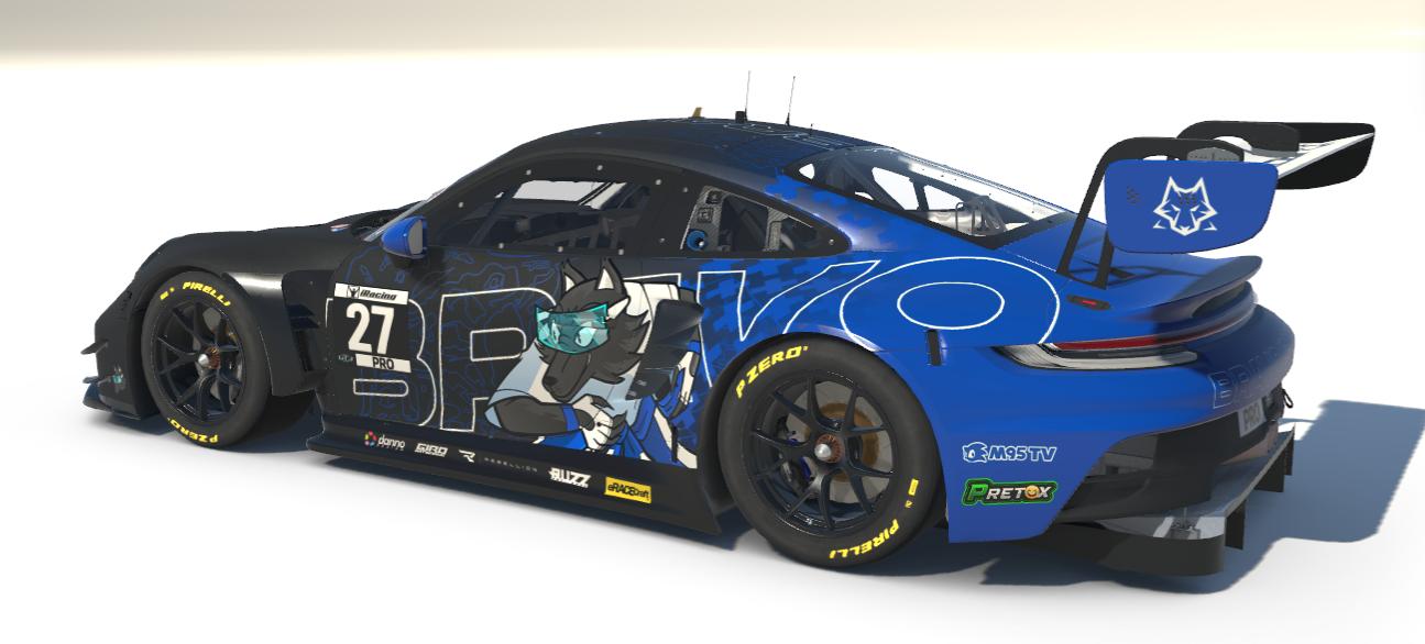 Bravo Snow Schatten | Porsche 992 GT3 R by Danilo Vaz - Trading Paints