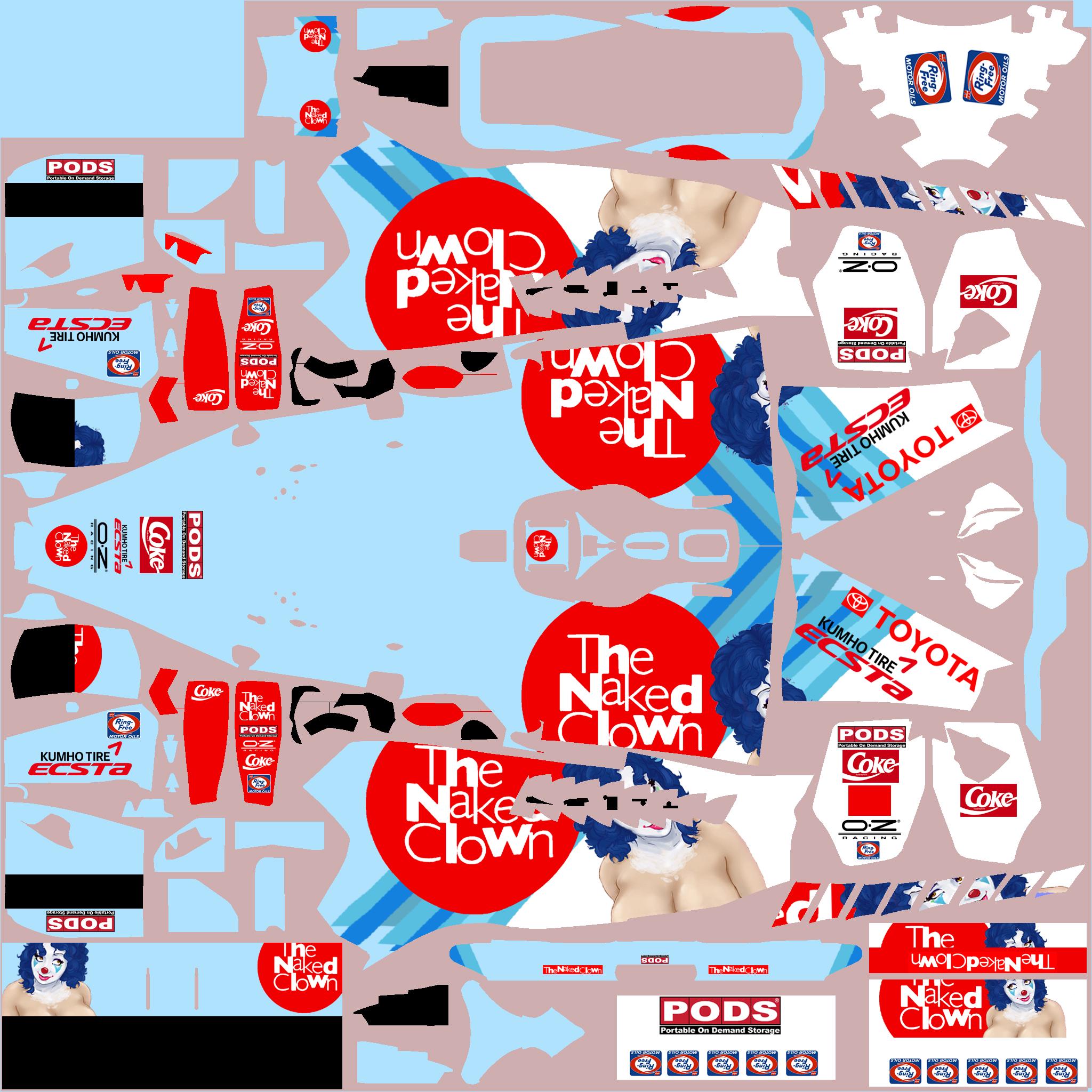 Super Formula Light Naked Clown by Clyde Coman - Trading Paints