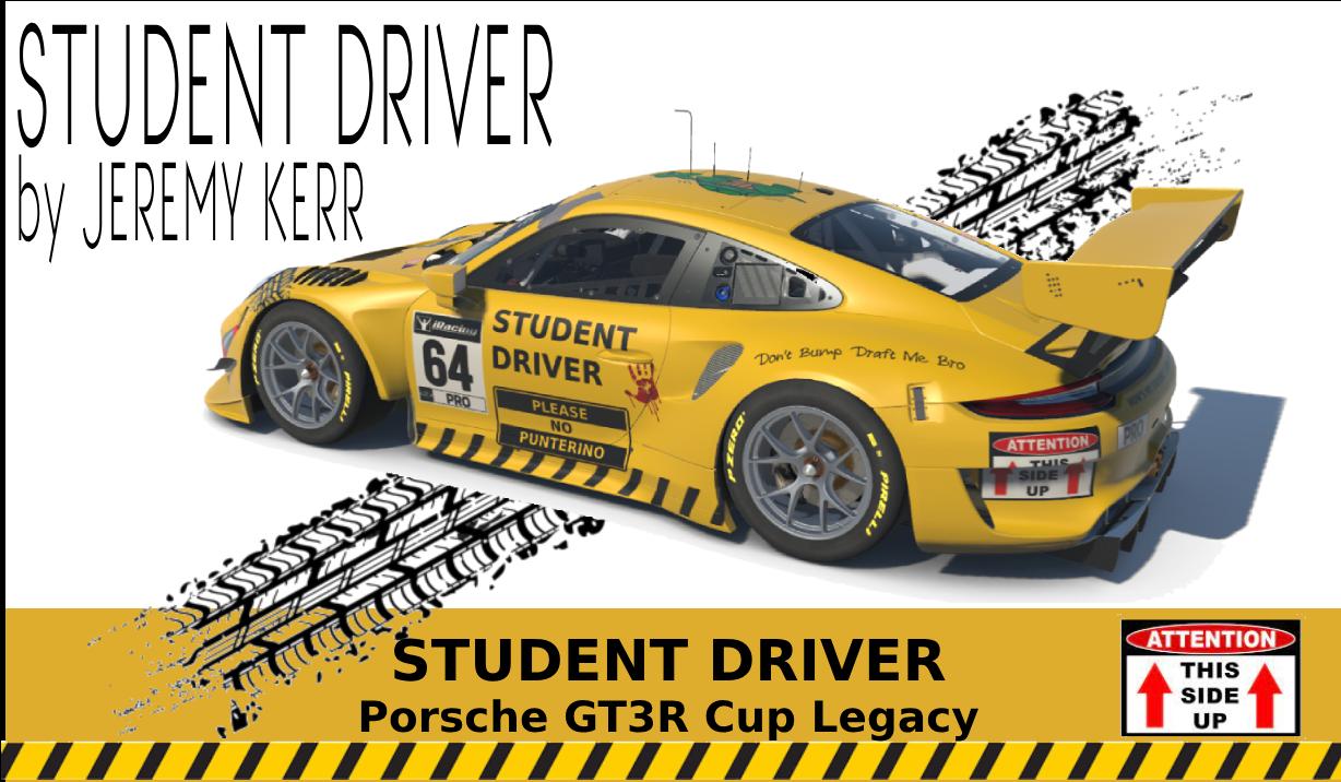 Student Driver - Porsche 911 GT3 R Legacy by Jeremy Kerr - Trading Paints