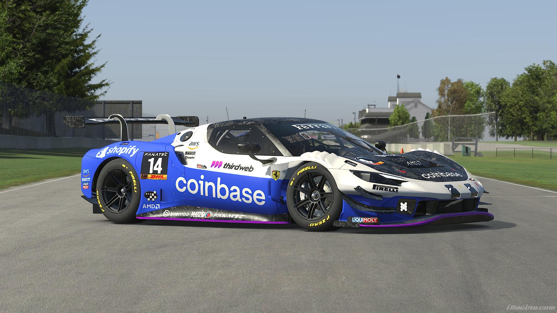 Coinbase Racing Ferrari by Jess W. - Trading Paints