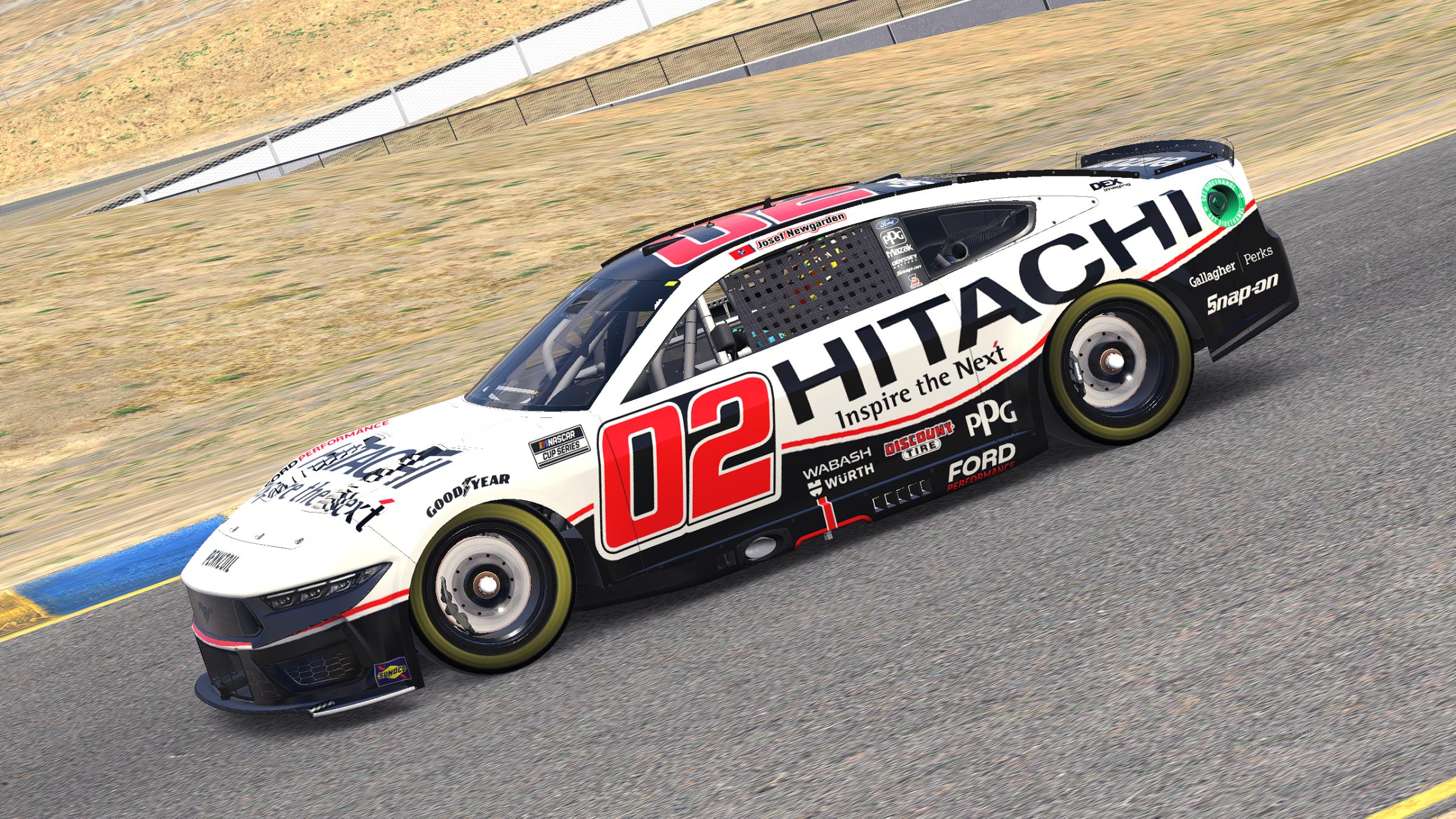 Josef Newgarden 2024 Hitachi Darkhorse Mustang (Custom Numbers) by ...