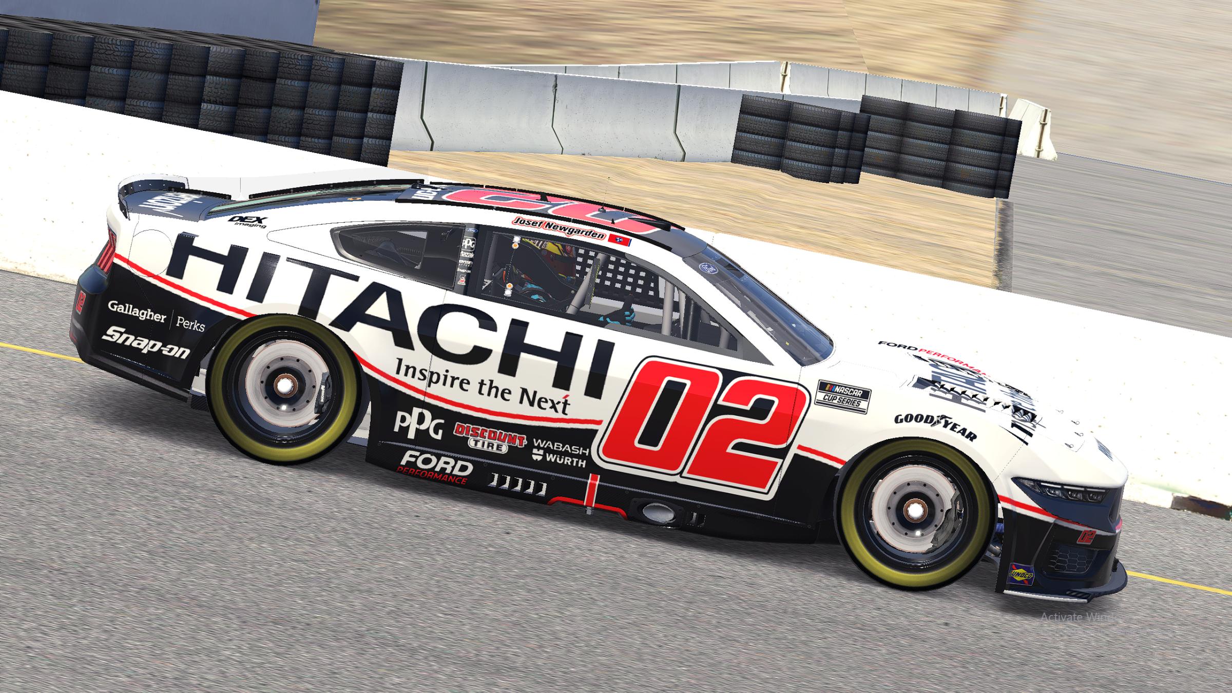 Josef Newgarden 2024 Hitachi Darkhorse Mustang (Custom Numbers) by ...