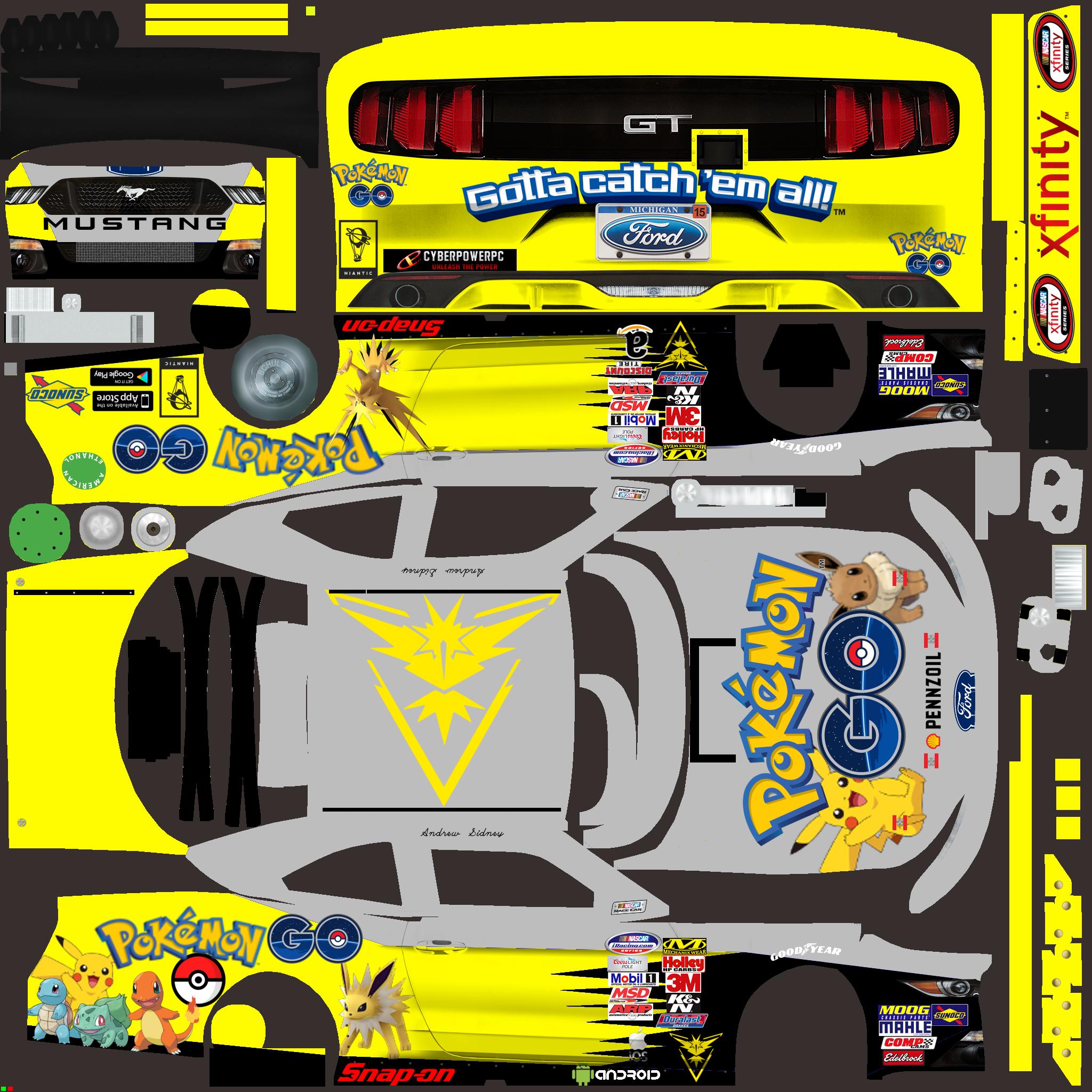 Pokemon Go Team Instinct Ford Mustang Class B by Andrew Sidney ...