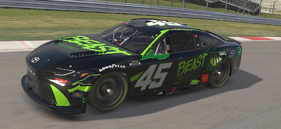 Tyler Reddick 2024 23XI #45 Beast Unleashed COTA sim-stamped by Alex ...