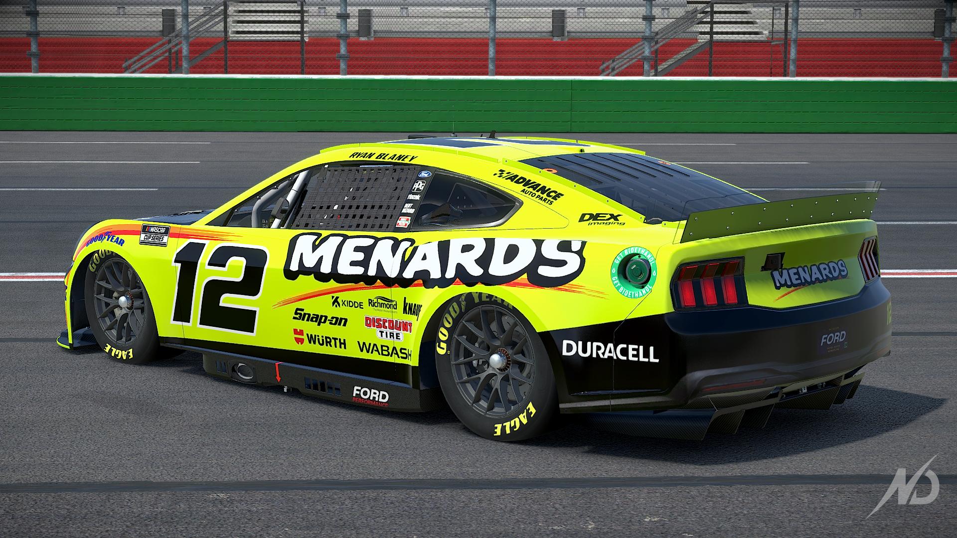 Ryan Blaney #12 Menards/Duracell 2024 by Colton Loomis - Trading Paints