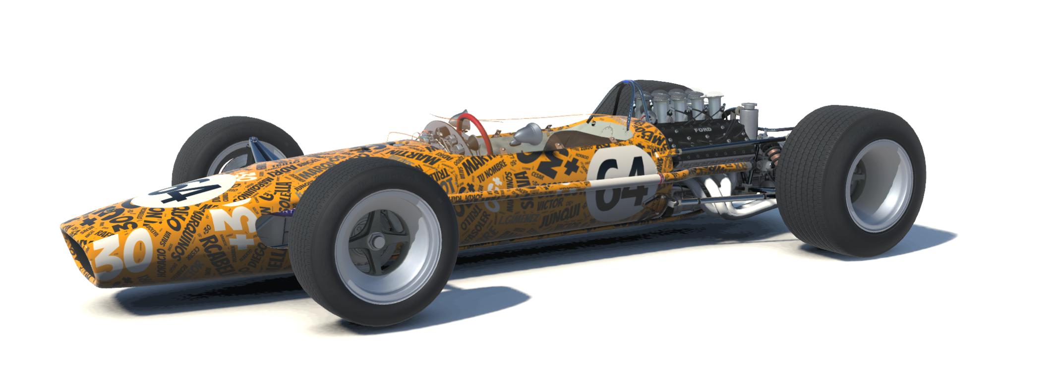 Lotus 49 md30 nube nombres naranja by Jesús Arboleya - Trading Paints