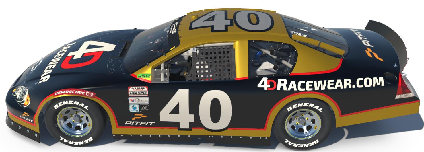 4dRacewear.com ARCA Stock Car Gold by Jim H. - Trading Paints