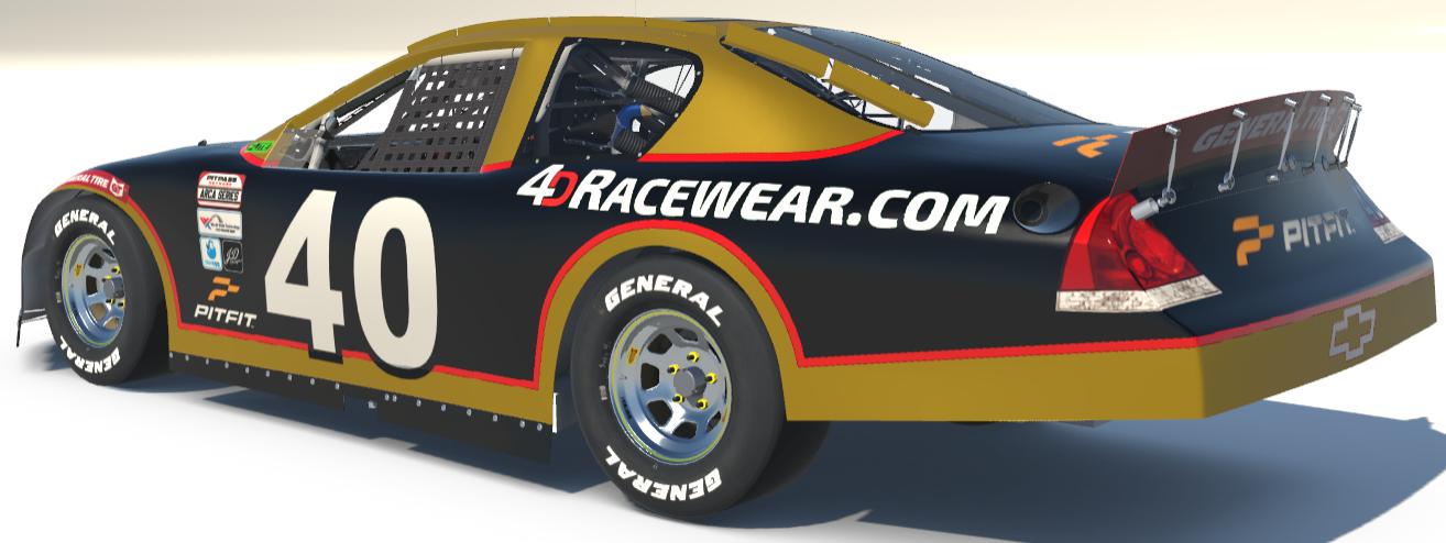 4dRacewear.com ARCA Stock Car Gold by Jim H. - Trading Paints