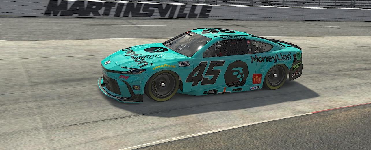 Tyler Reddick 2024 23XI #45 MoneyLion sim-stamped by Alex Jones10 ...