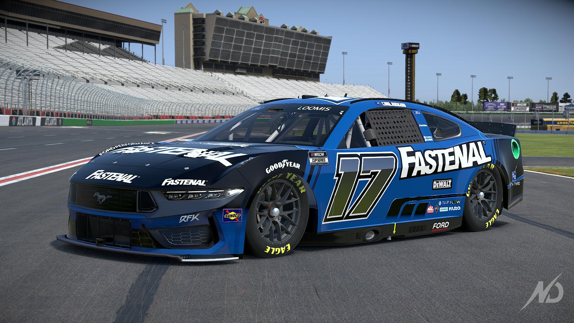 Chris Buescher Fastenal 2024 Sim Stamped by Colton Loomis - Trading Paints