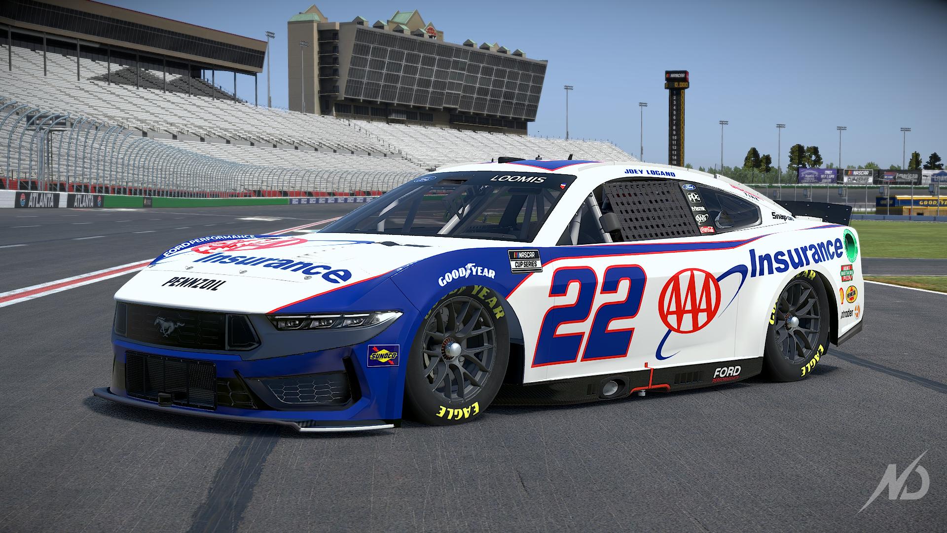 Joey Logano AAA Insurance 2024 Sim Stamped by Colton Loomis - Trading ...