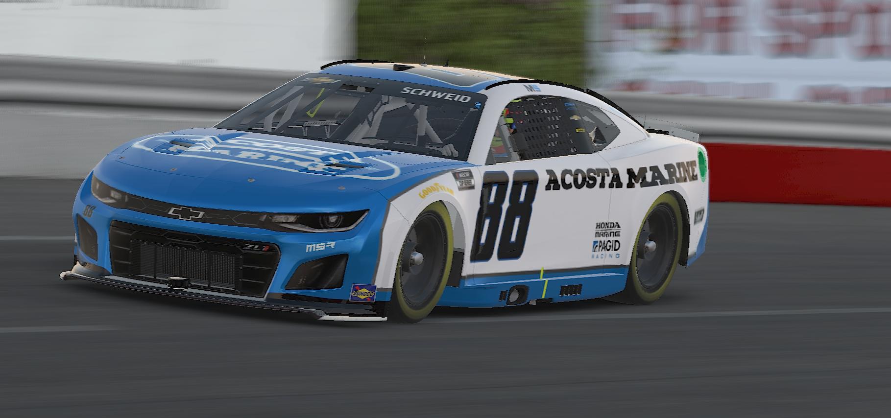 Acosta Marine Alex Bowman 2019 Throwback by Max Schweid - Trading Paints