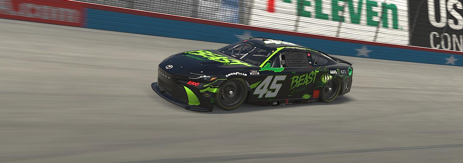 Tyler Reddick 2024 23XI #45 beast unleashed Texas sim-stamped by Alex ...