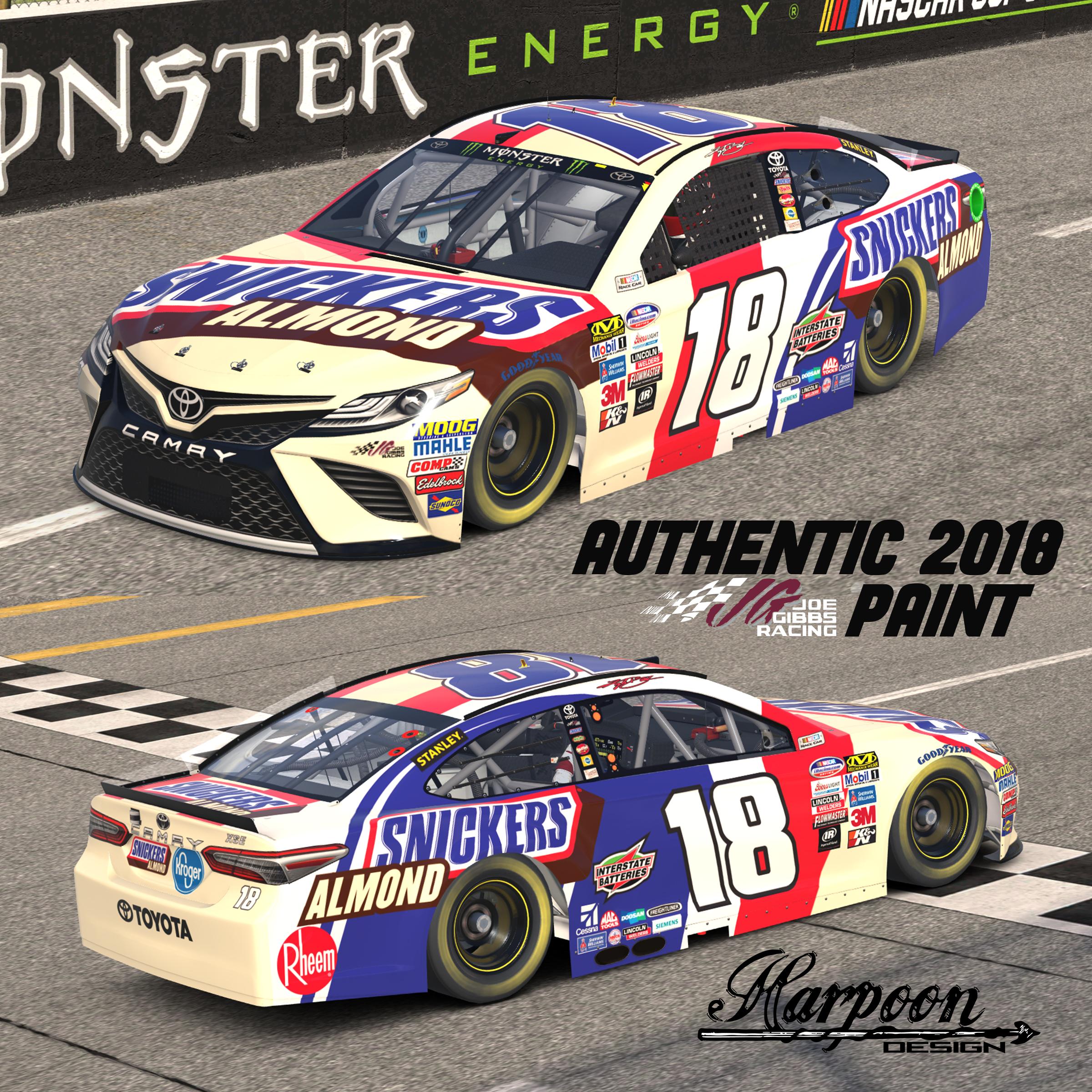 2108 JGR Authentic Kyle Busch Snickers Almond Camry No Num by Brantley ...