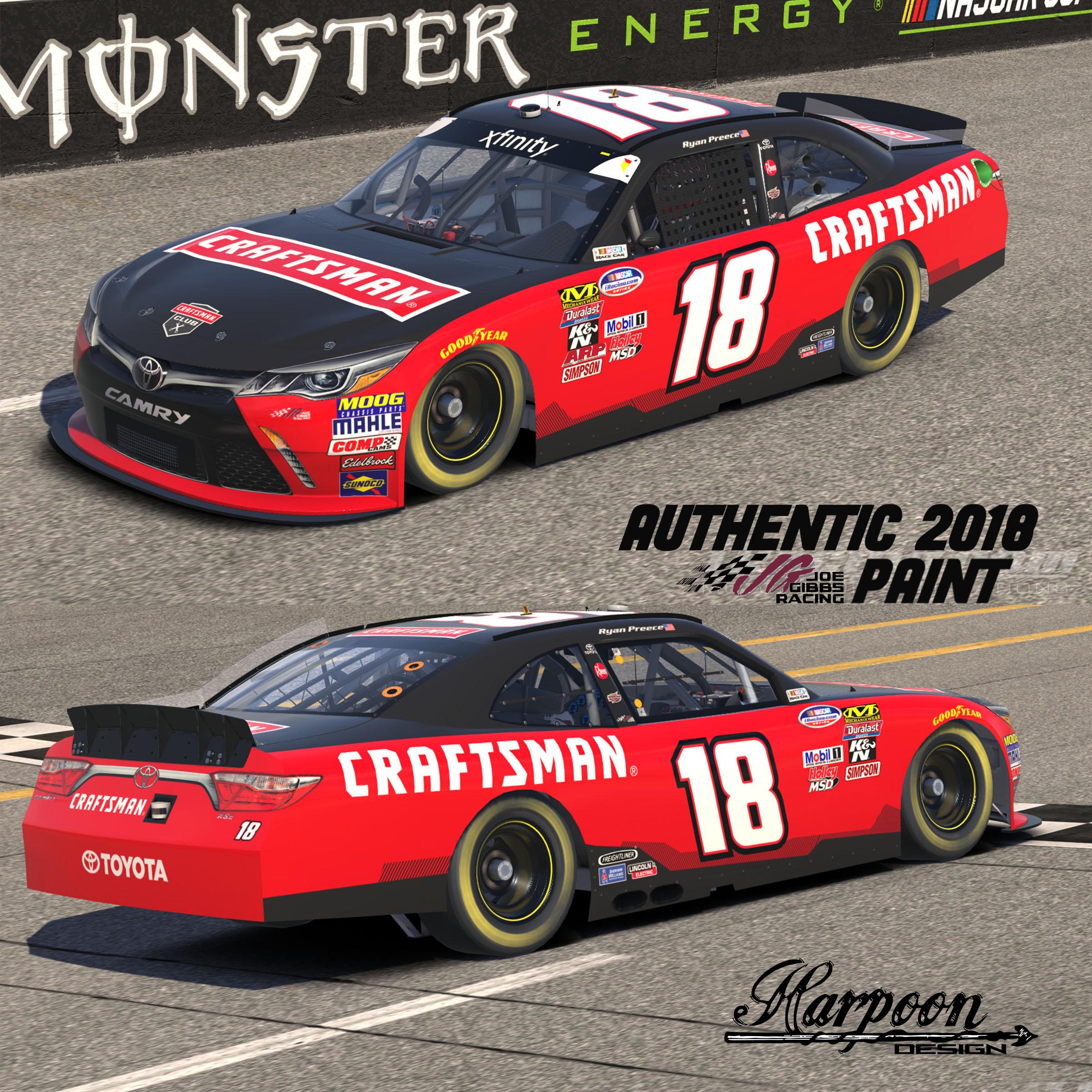 Toyota Camry Gen 6 2018 JGR Authentic Craftsman No Num by Brantley ...