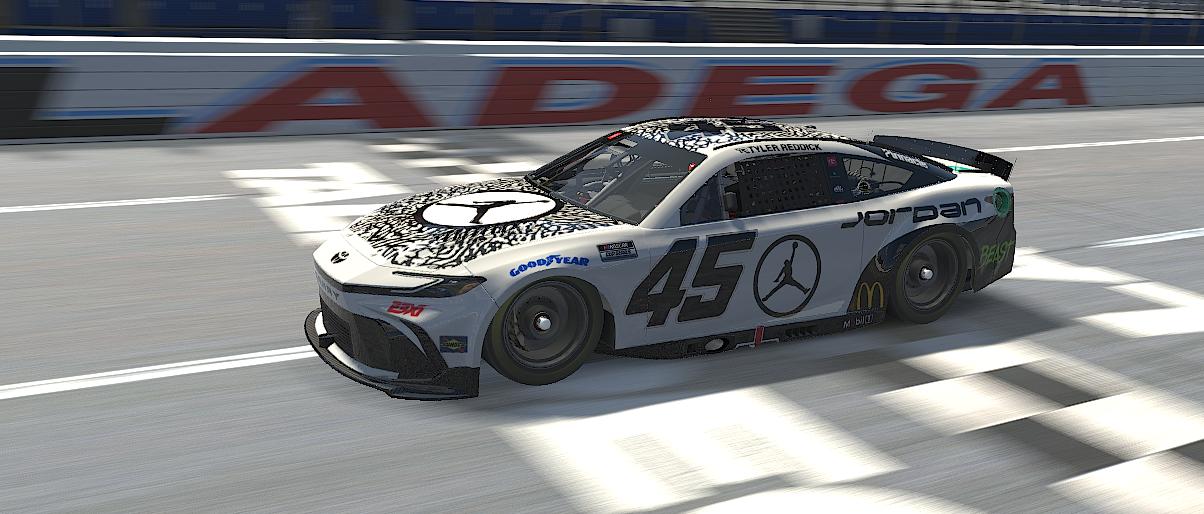 Tyler Reddick 2024 23XI Jordan dega sim stamped by Alex Jones10 ...